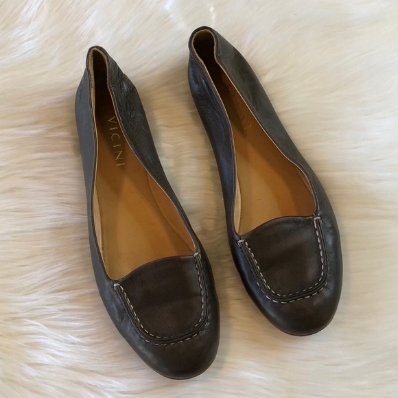 Vicini | Shoes | Vicini Dark Brown Leather Flats 4 | Poshmark